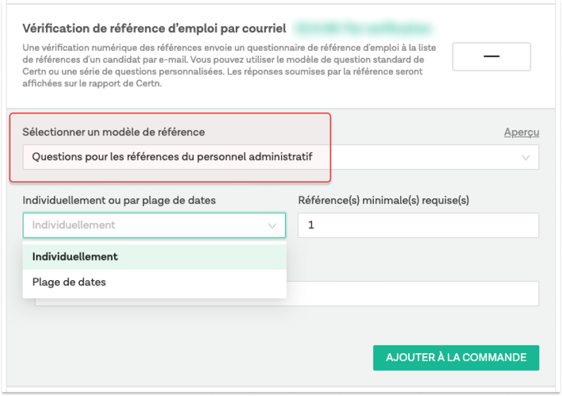 Créer un modèle de questions pour vos références – Certn